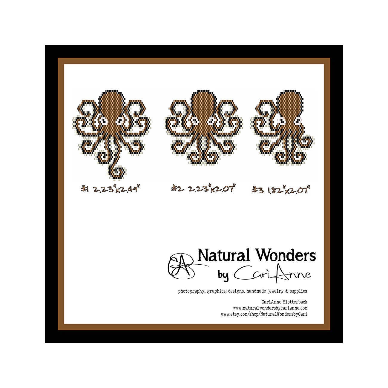 Octopus 3pc Beading Pattern Brick Stitch Patterns for | Etsy