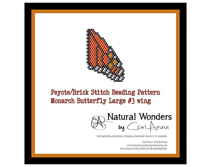 Bead Kit for Monarch Butterfly Includes PDF Pattern/tutorial - Etsy Canada