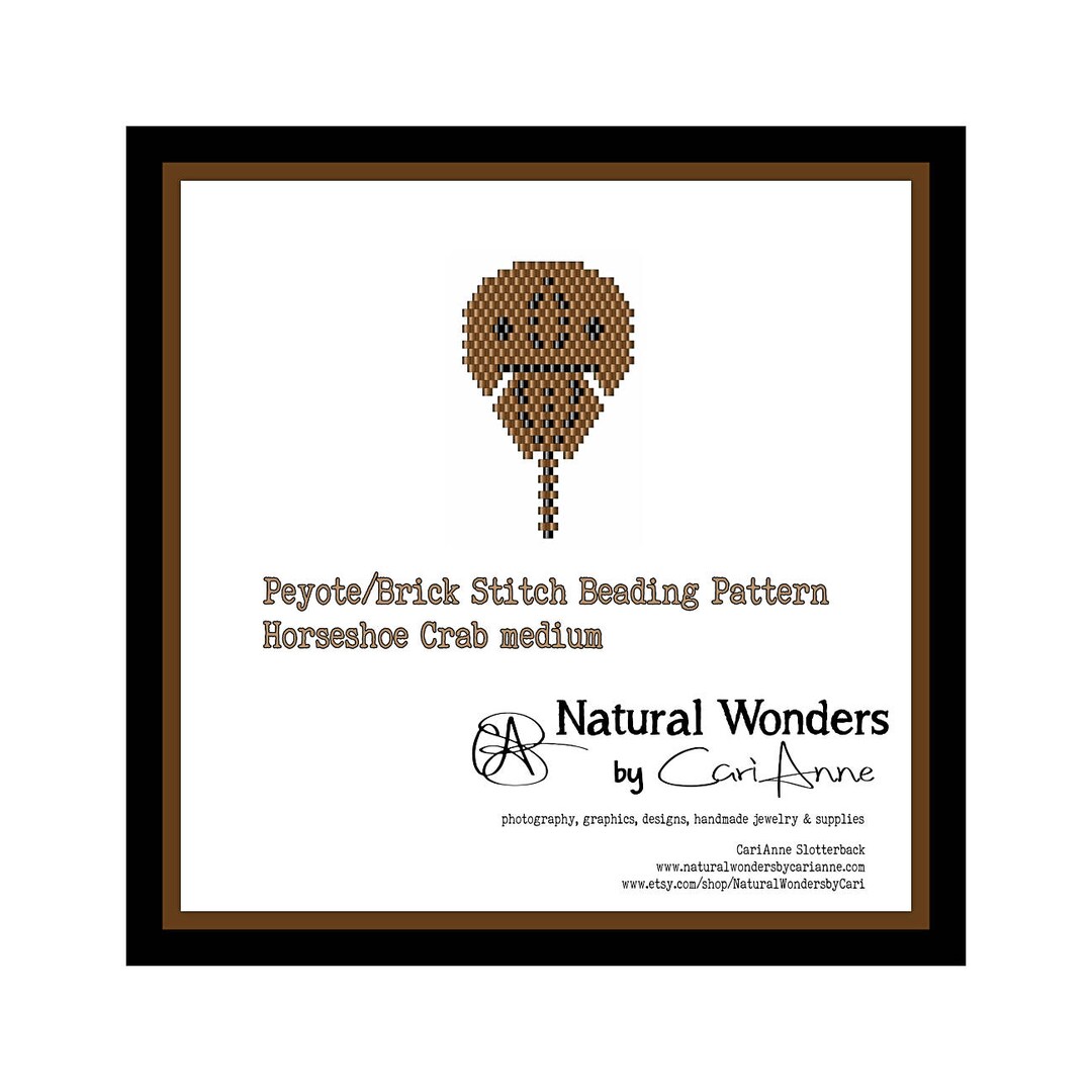 Horseshoe Crab Beading Pattern - Brick/peyote Stitch Pattern, Ocean ...