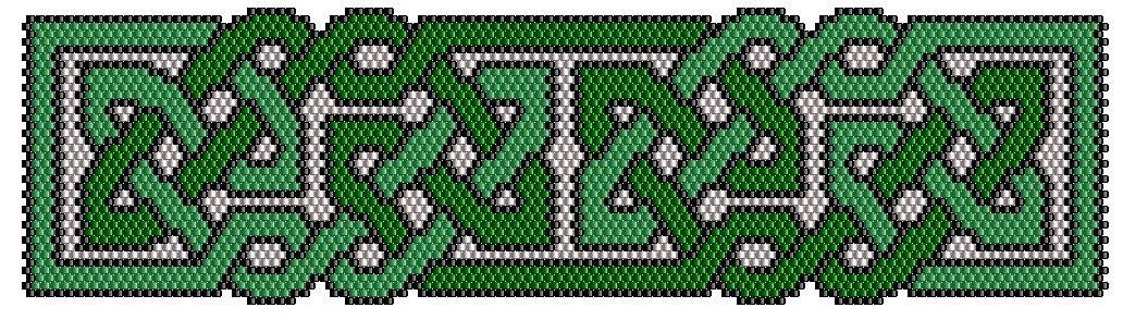 Celtic Knotwork Bracelet Freeform Peyote Stitch Pattern #2, Beading ...