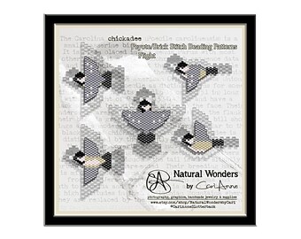 Chickadee 11pc Brick / Peyote Stitch Patterns for Pendants, Charms ...