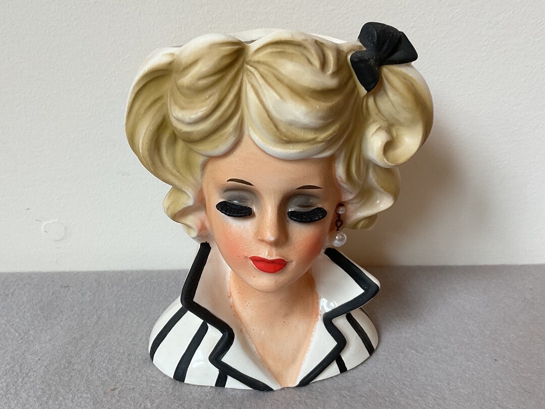 RARE Royal Crown Vintage Lady Head Vase 3410 - Etsy