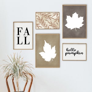 Fall Printable Set, Gallery Wall Printables, Set of 5 Fall Prints ...