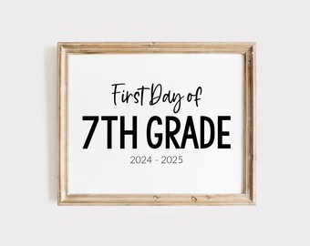 First Day of 8th Grade Printable, First Day of School Sign, Homeschool ...