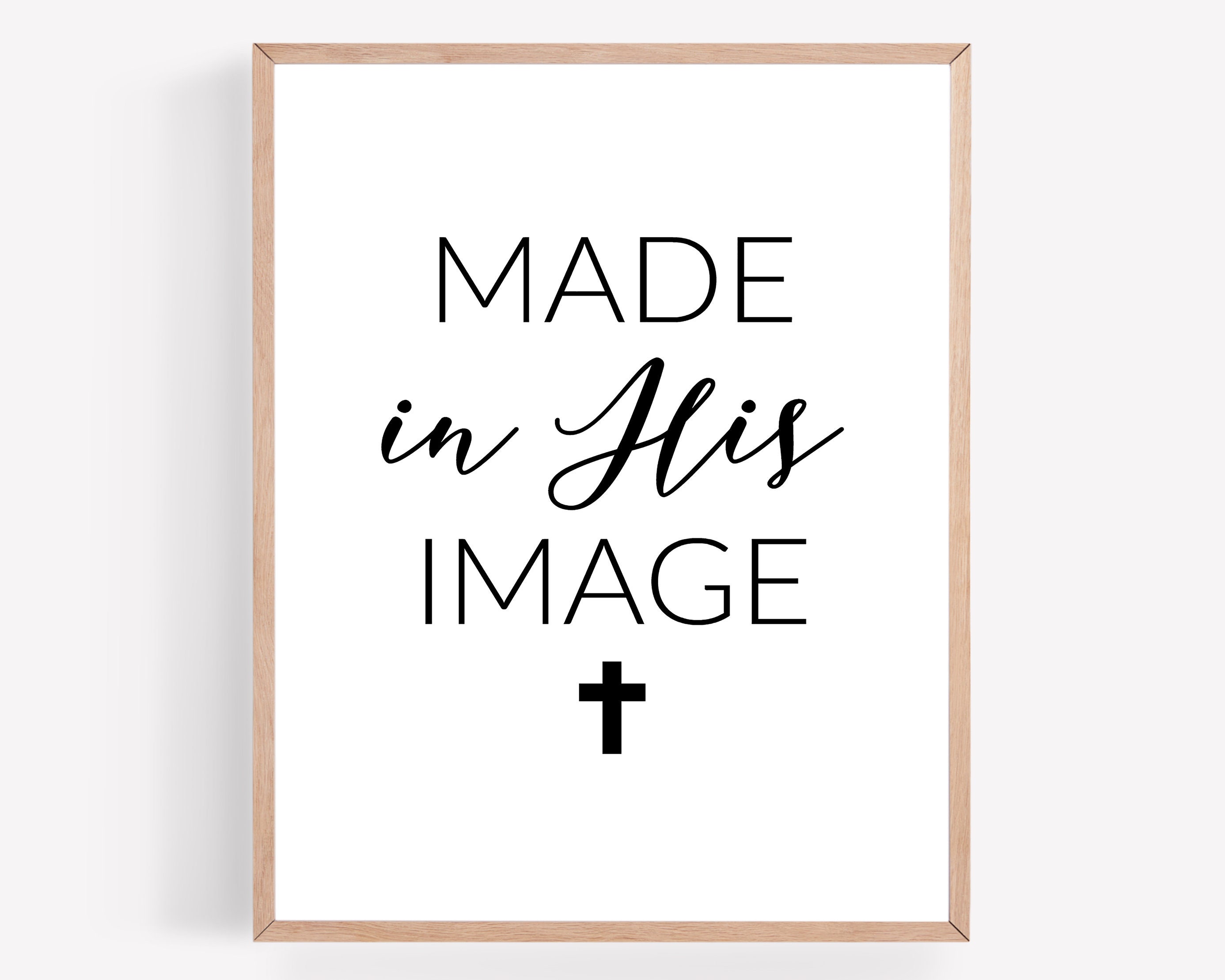Made in His Image Printable Religious Print Catholic Wall - Etsy