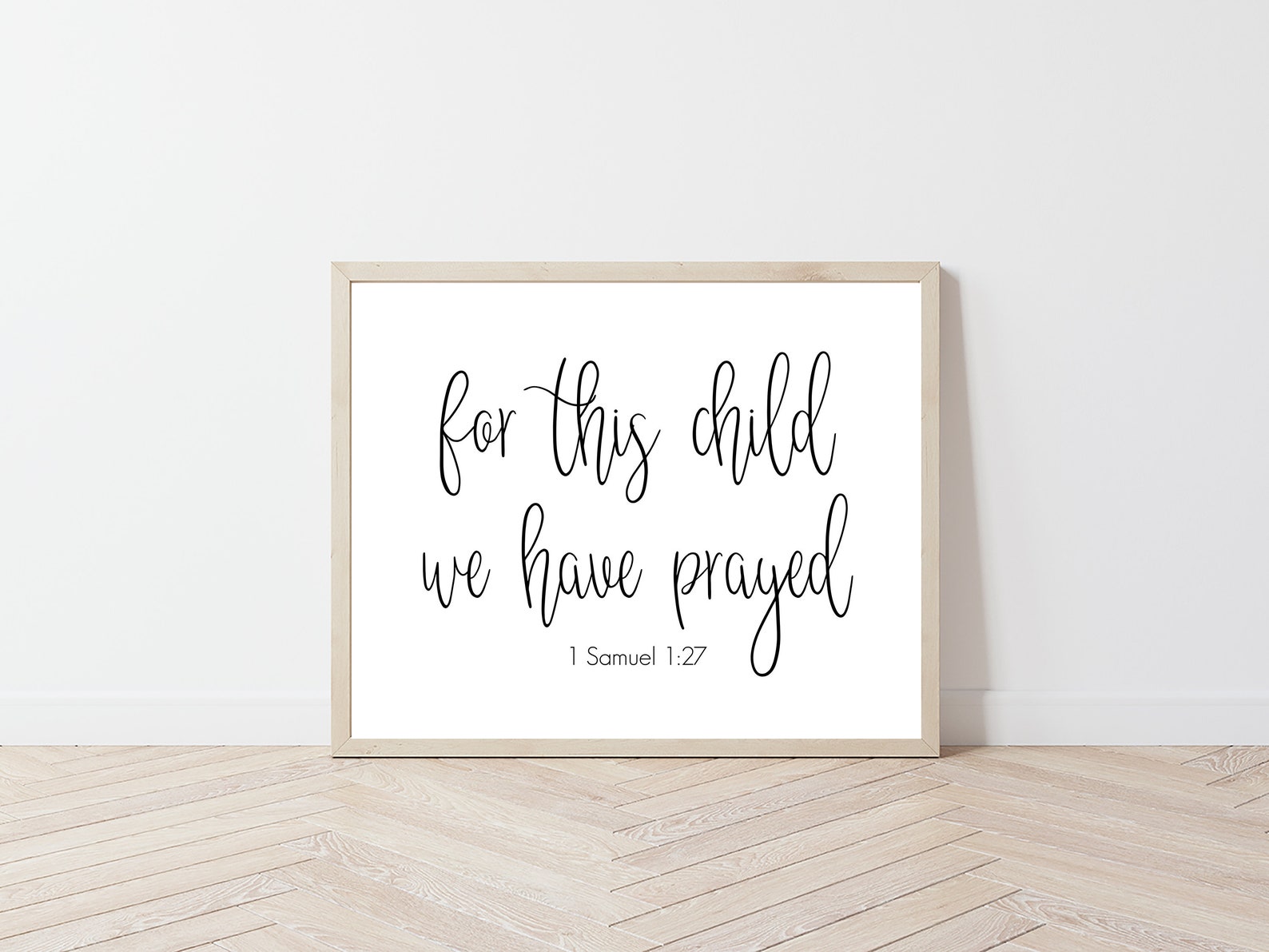 For This Child We Have Prayed Printable, Religious Print, Bible Verse ...