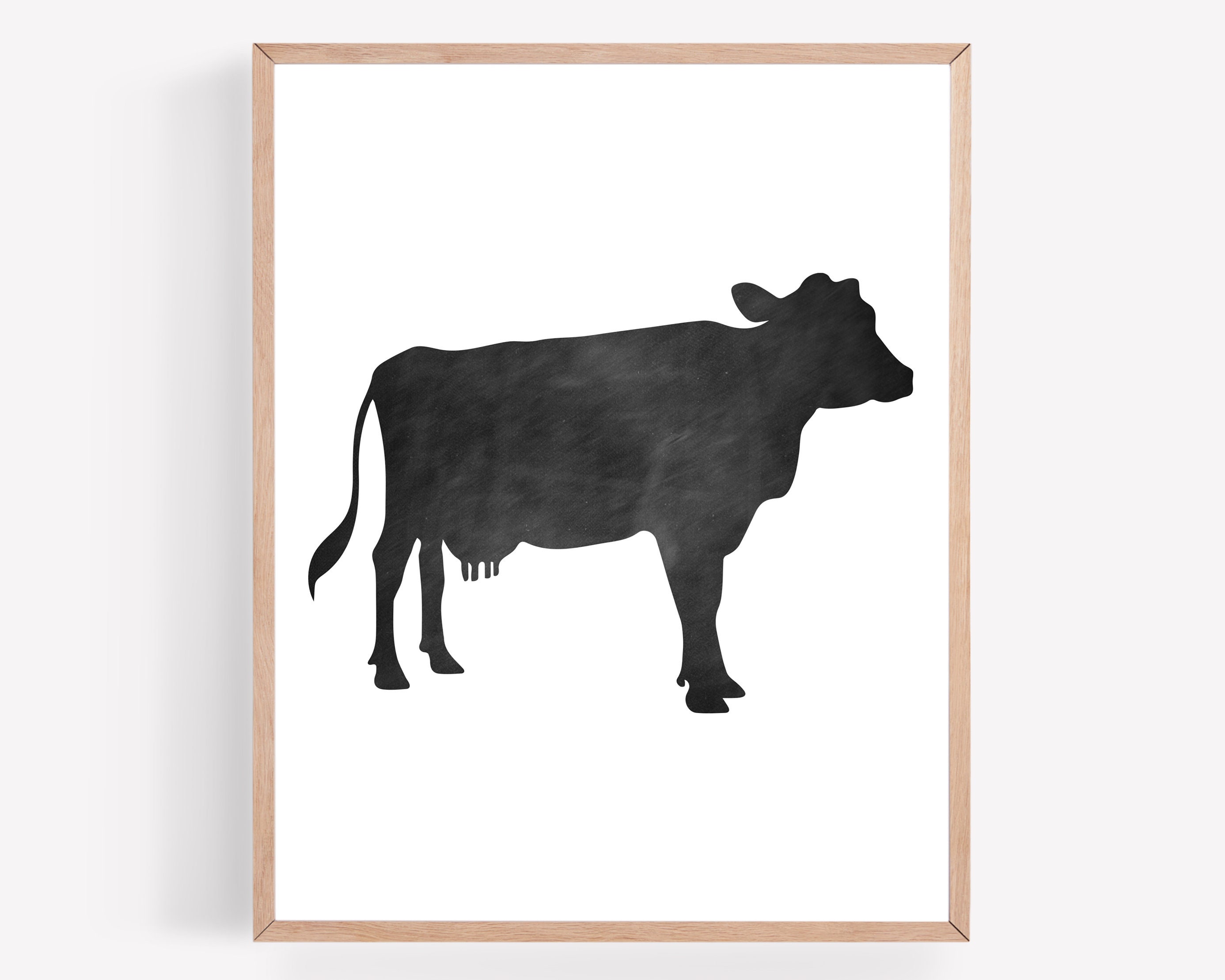 Chalkboard Cow Printable Black Cow Printable Farmhouse Wall - Etsy UK