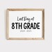 First Day of 8th Grade Printable, First Day of School Sign, Homeschool ...