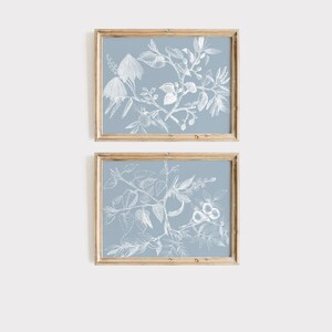 20 Blue Botanical Printable Bundle, Floral Printables, Blue Floral ...