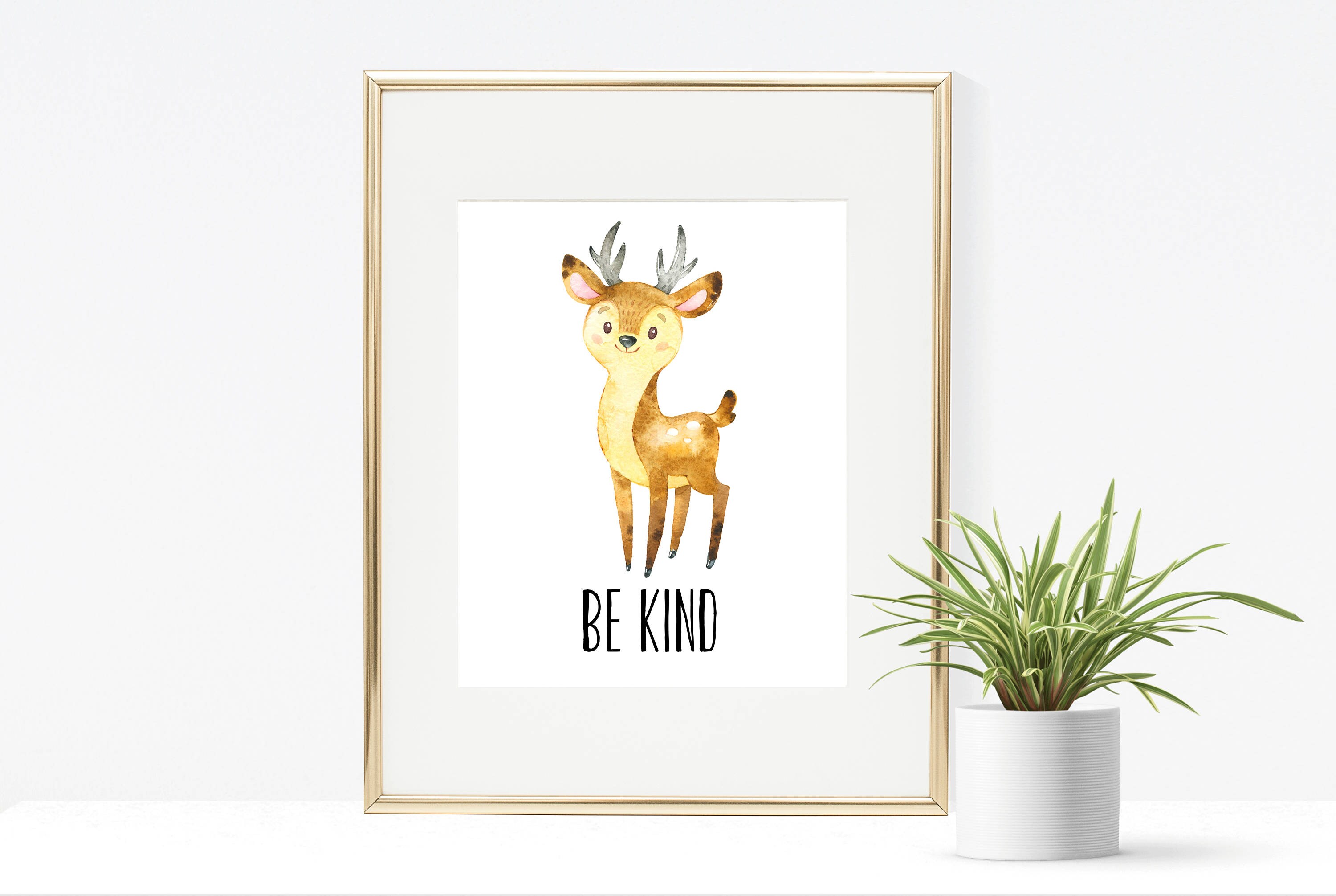 Be Kind Deer Printable, Instant Download, Nursery Print, Nursery ...