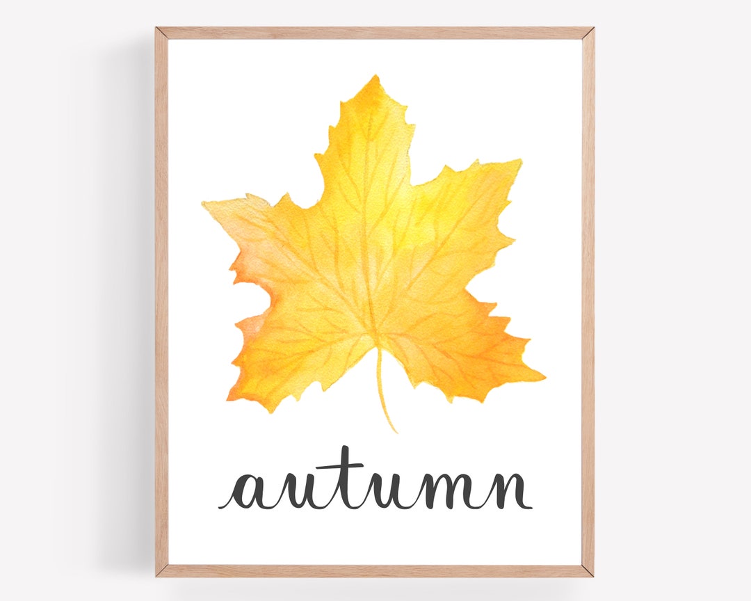 Autumn Printable - Instant Download, Leaf Print, Fall Decor, Autumn ...