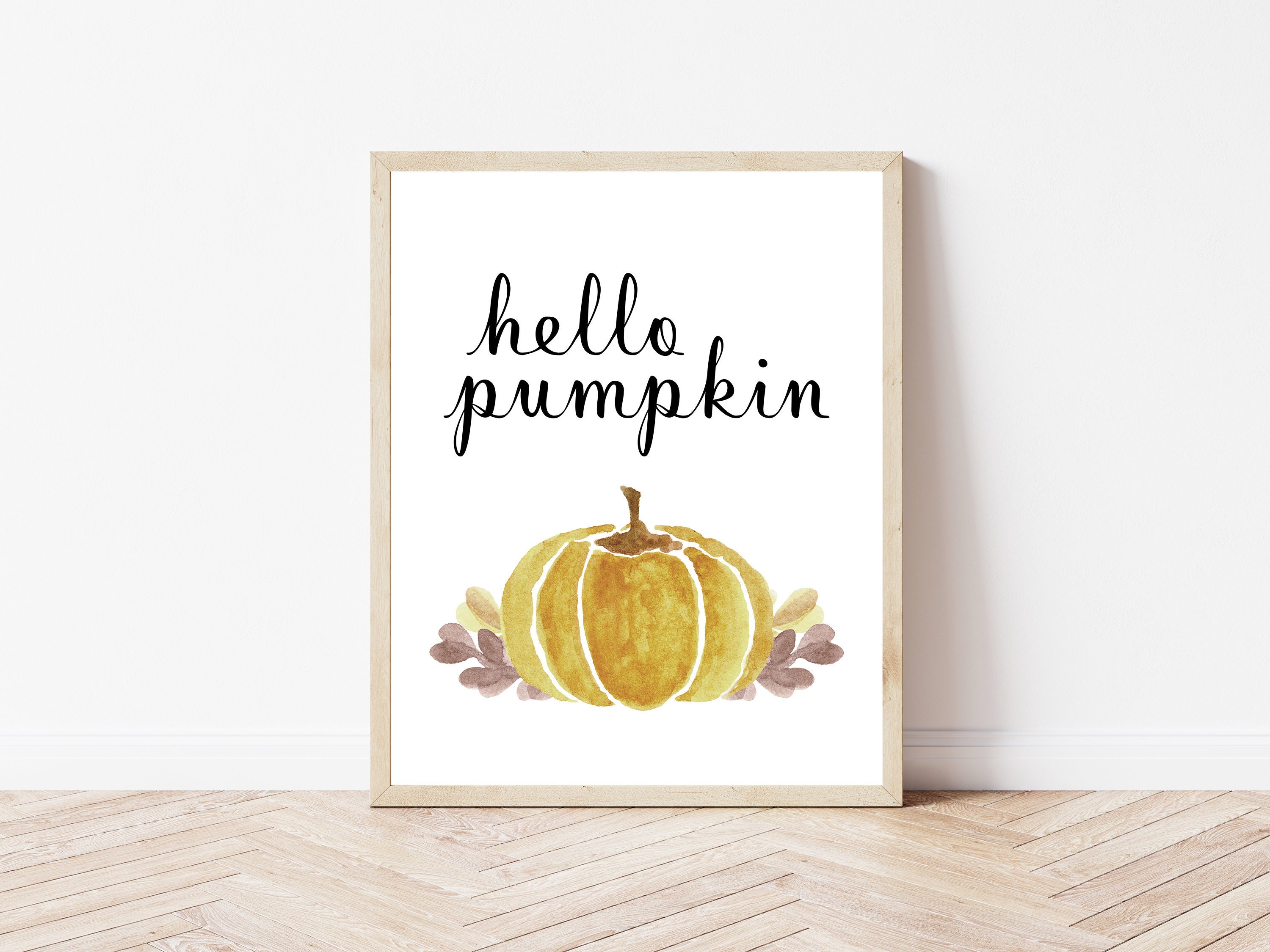 Hello Pumpkin Printable, Instant Download, Pumpkin Print, Fall ...
