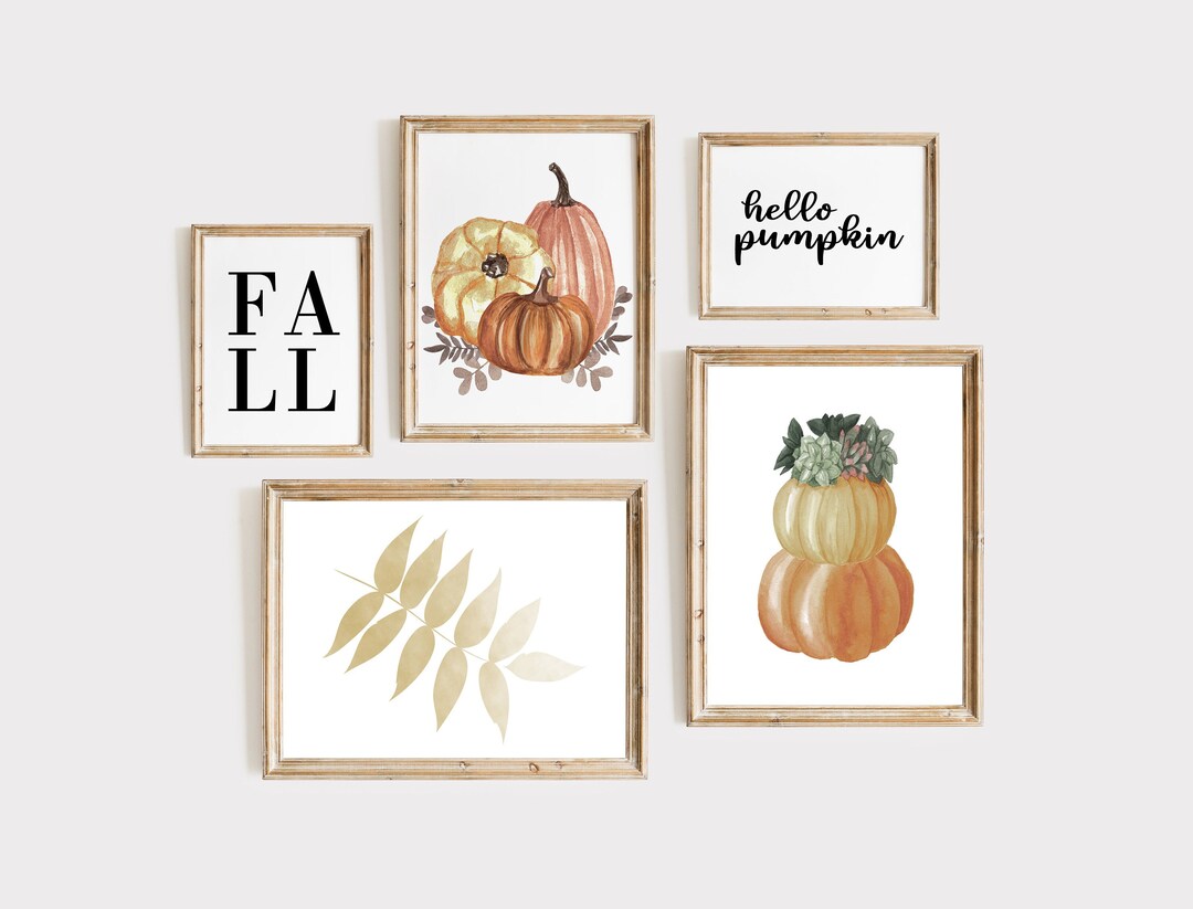Fall Printable Set Gallery Wall Printables Set of 5 Fall - Etsy