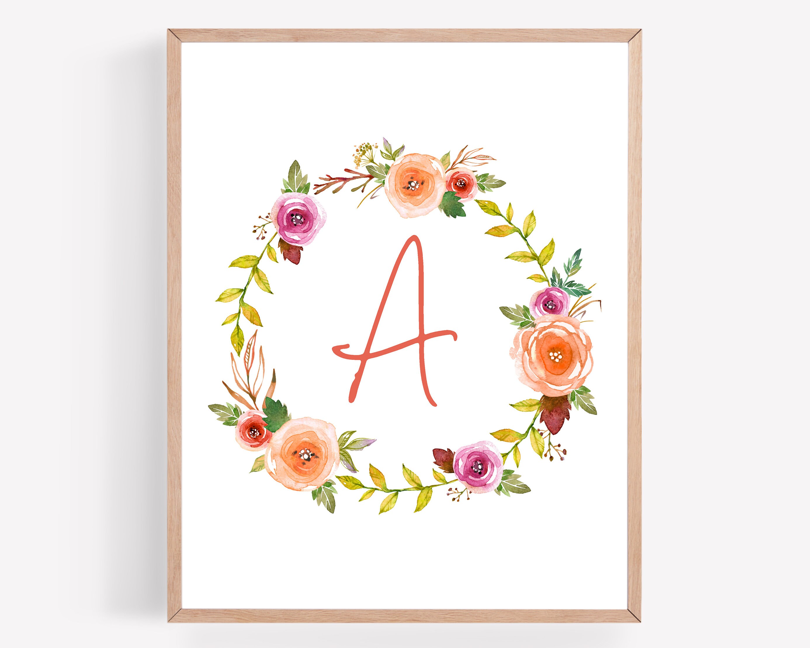 Initial A Printable Monogram A Printable Letter A Print - Etsy