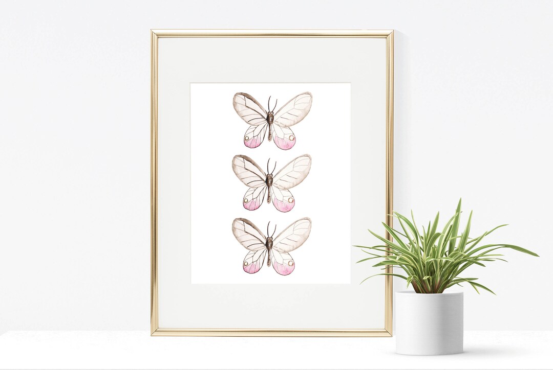 Lavender Butterfly Printable - Instant Download, Wall Decor Printable ...
