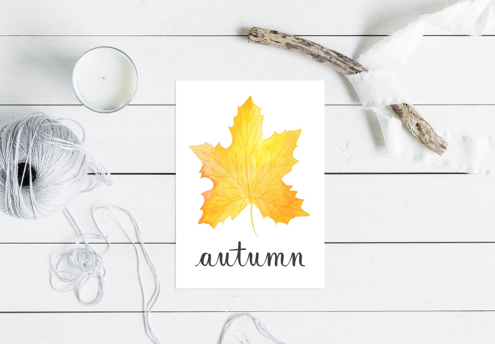 Autumn Printable - Instant Download, Leaf Print, Fall Decor, Autumn ...