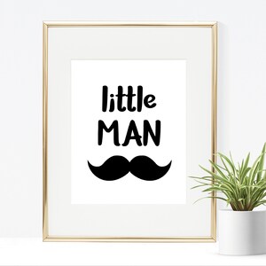 Little Man Printable, Mustache Printable, Instant Download, Boy Nursery ...