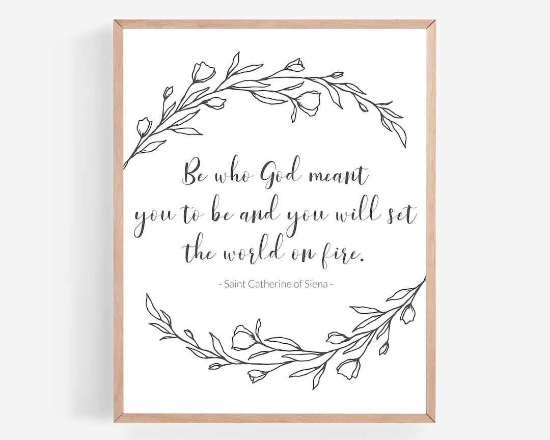 St. Catherine of Siena Printable, Set the World on Fire Print, Catholic ...