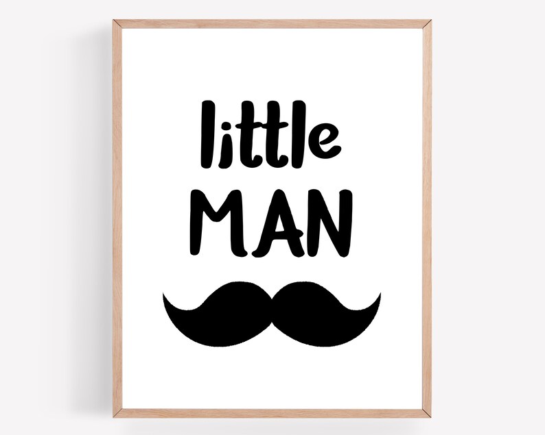 Little Man Printable, Mustache Printable, Instant Download, Boy Nursery ...