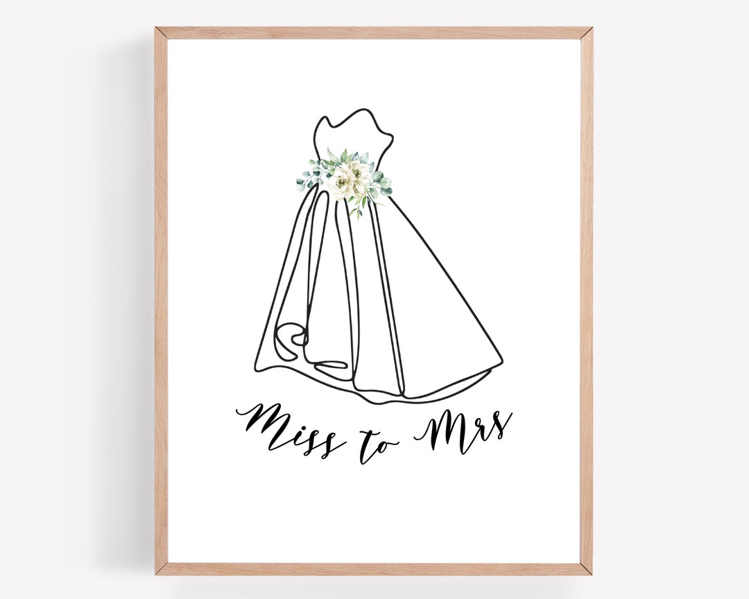 Miss to Mrs Printable, DIGITAL DOWNLOAD, Bridal Shower Printable ...