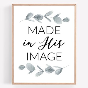 Made in His Image Printable, Religious Print, Catholic Wall Art ...