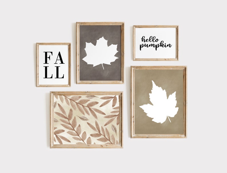 Fall Printable Set Gallery Wall Printables Set of 5 Fall - Etsy