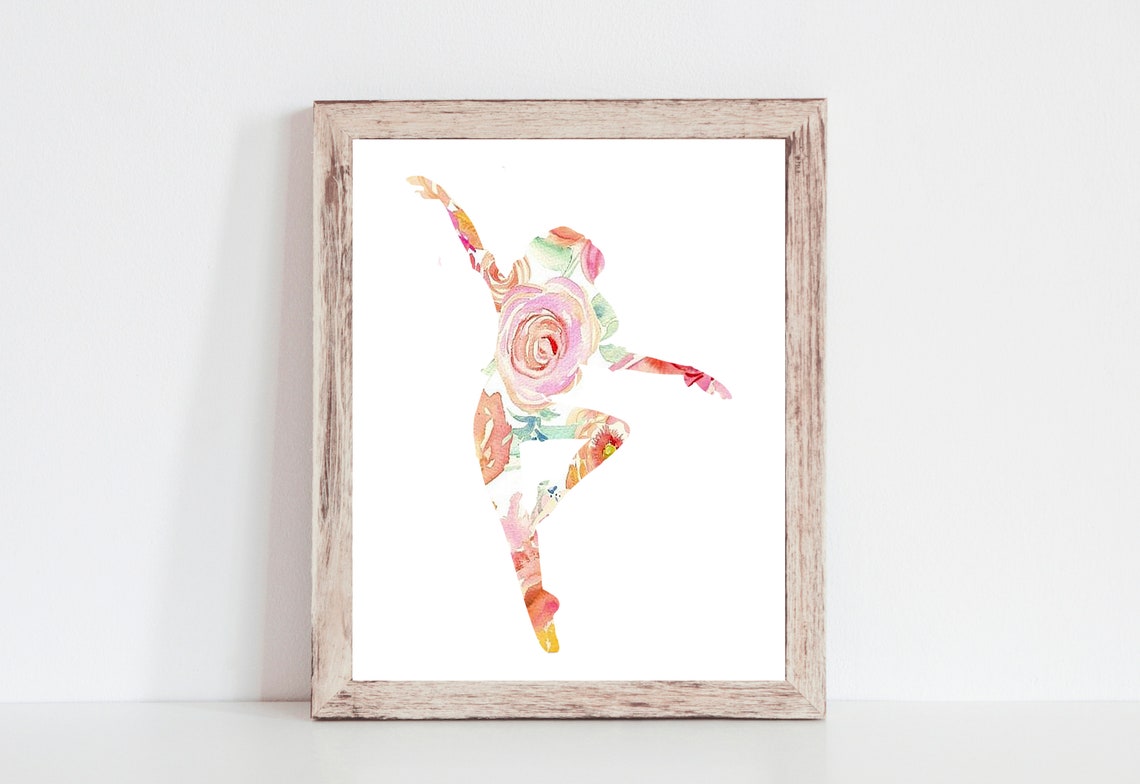 Floral Dancers Printable Set of 6 Instant Download Ballet - Etsy