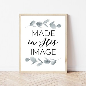 Made in His Image Printable, Religious Print, Catholic Wall Art ...