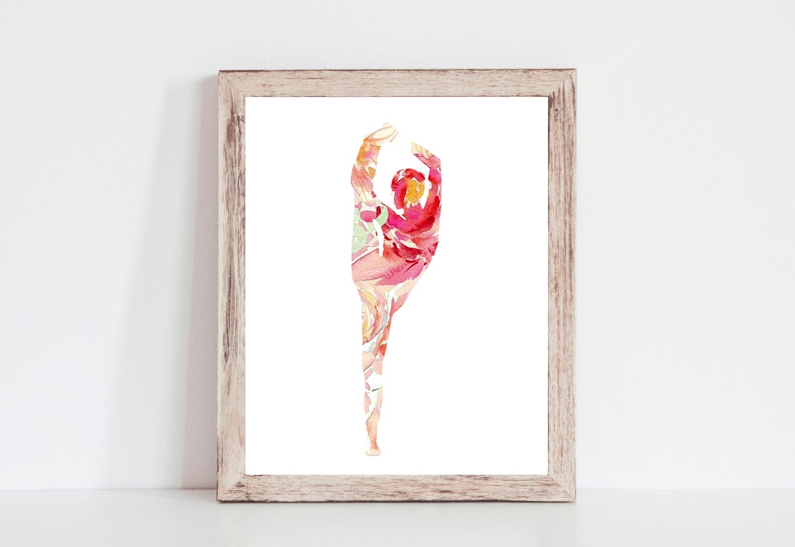 Floral Dancers Printable Set of 6 - Instant Download, Ballet Slippers ...