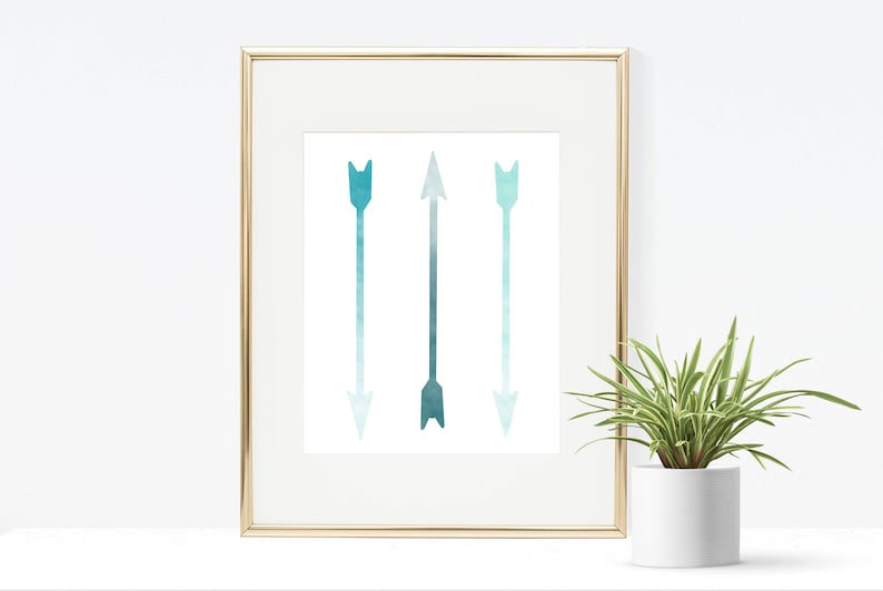 Blue Arrows Printable Ombre Blue Arrows Instant Download - Etsy