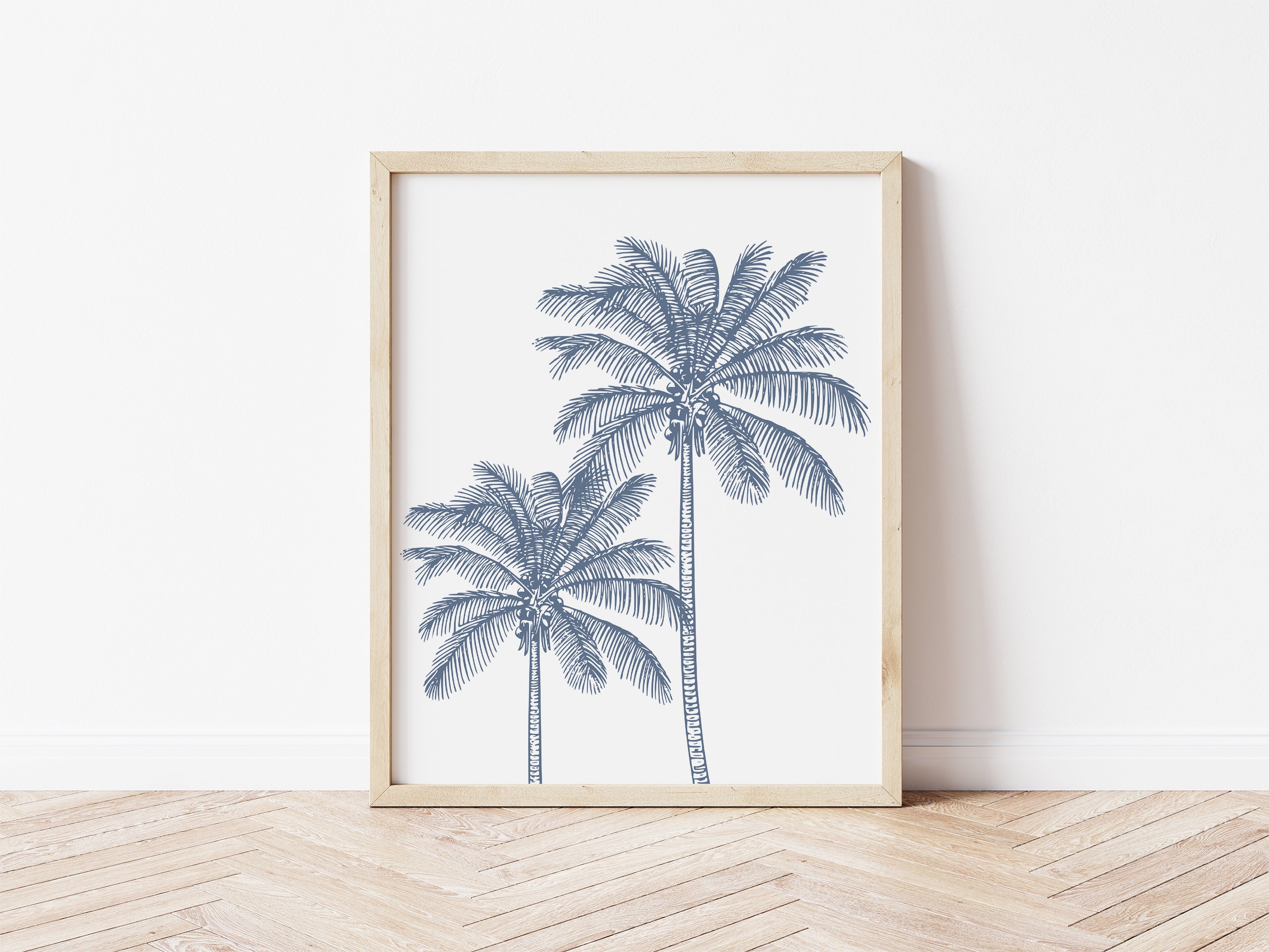 Coastal Printables Set of 2, Palm Tree Prints, Coastal Printables ...