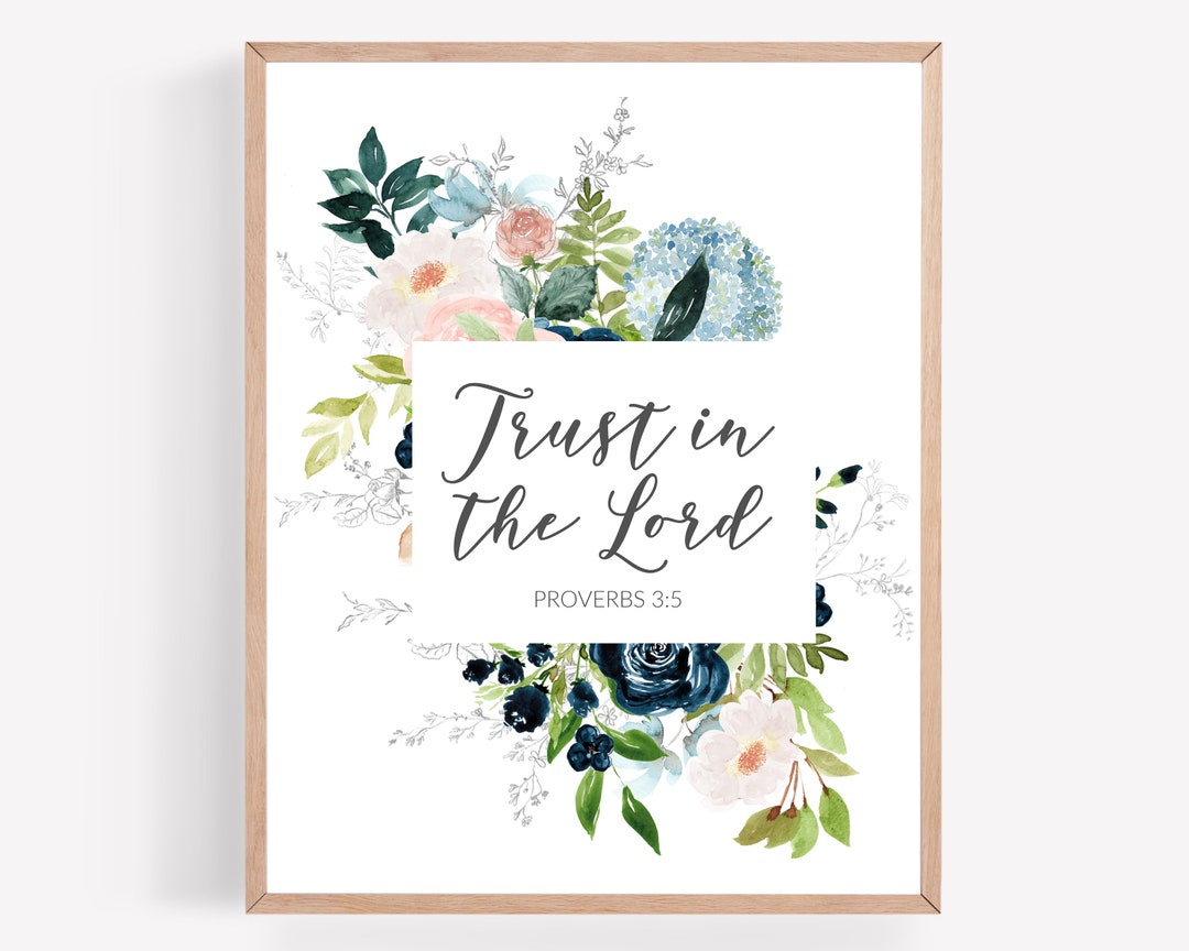 Trust in the Lord Printable, Religious Print, Catholic Wall Art, Faith ...