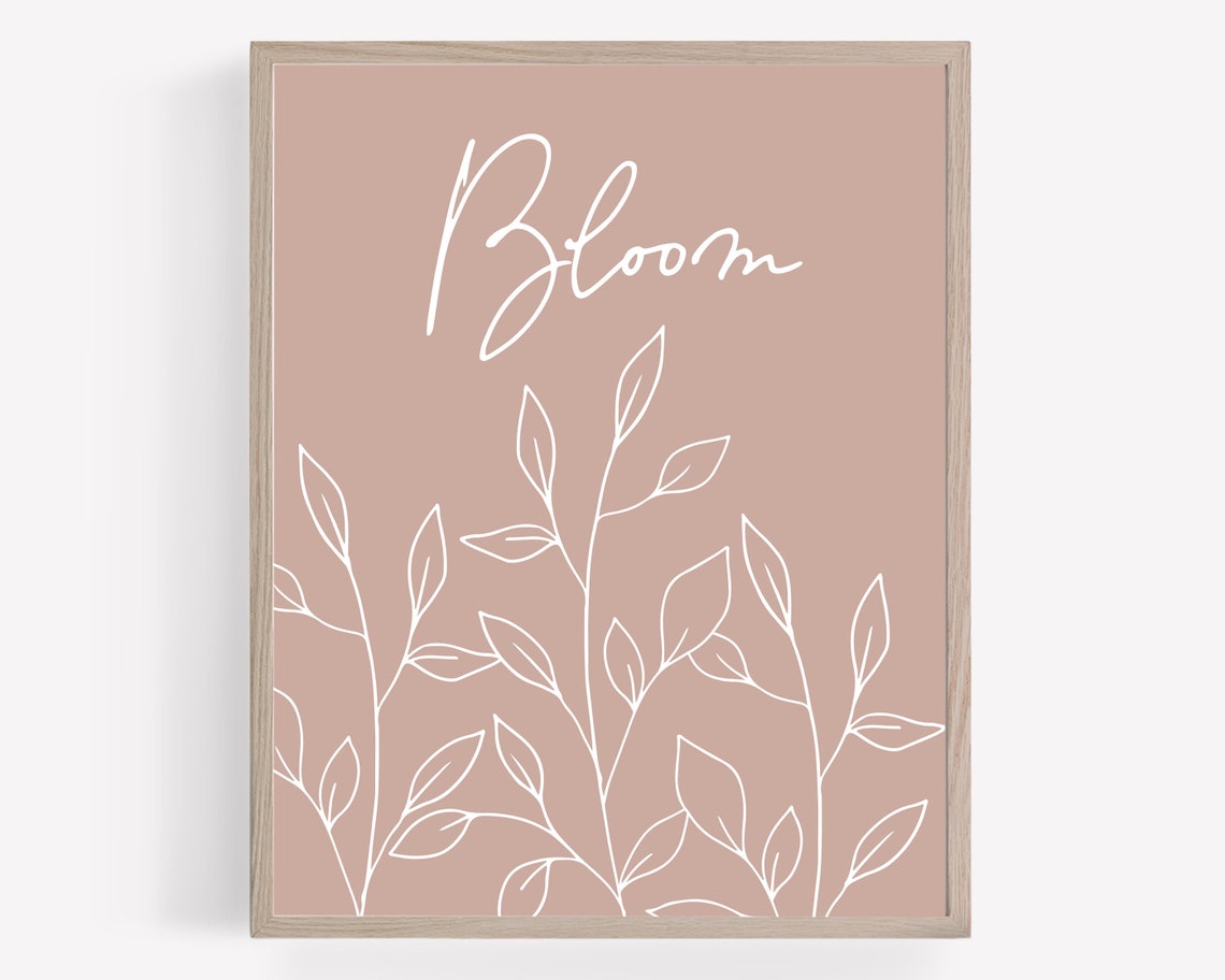 Bloom Printable, Botanical Print, Plant Printable, DIY Wall Art, Spring ...