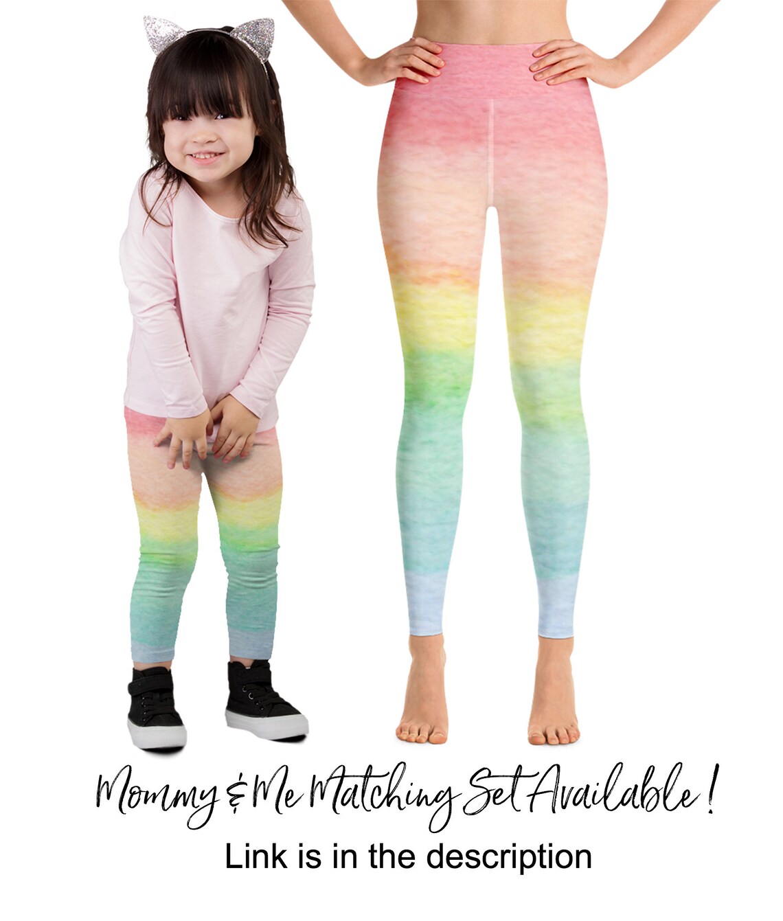 Pastel Rainbow Leggings for Girl Toddler Baby Kids Leggings - Etsy