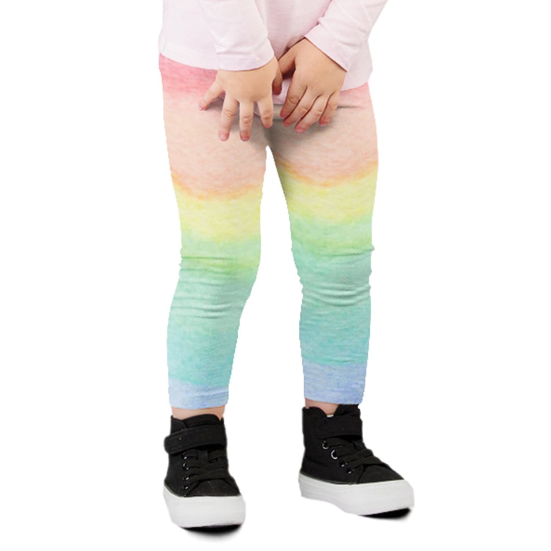 Pastel Rainbow Leggings for Girl, Toddler Baby Yoga Pants, Rainbow ...