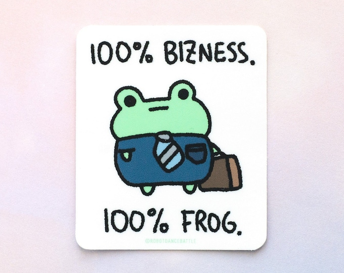 Bizness Frog Stickers, Cute Frog Stickers, Kawaii Frog Stickers, Frog ...