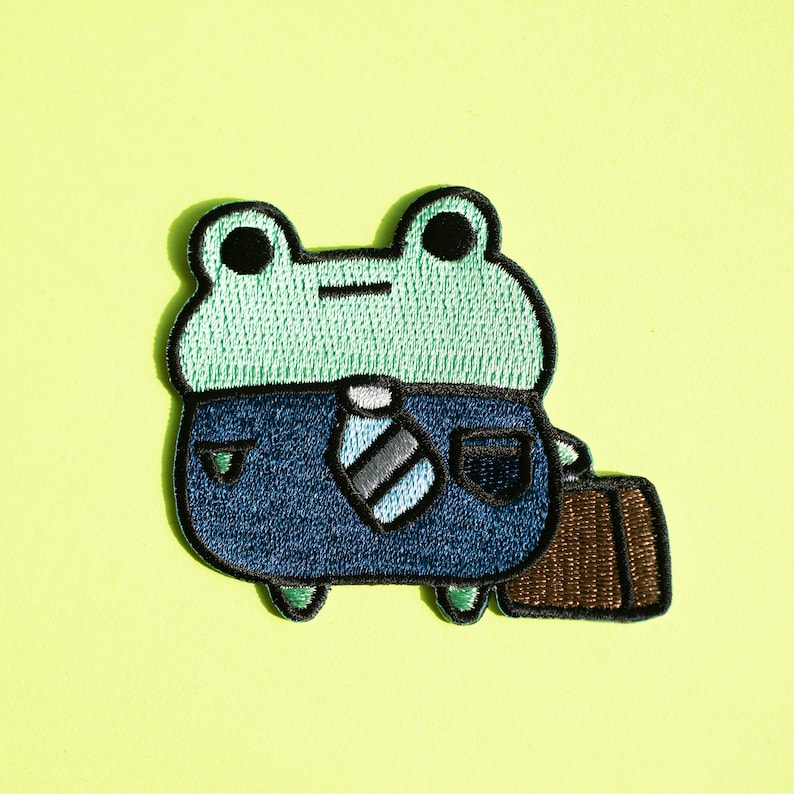 Iron on Patch Bizness Frog Frog Patch - Etsy