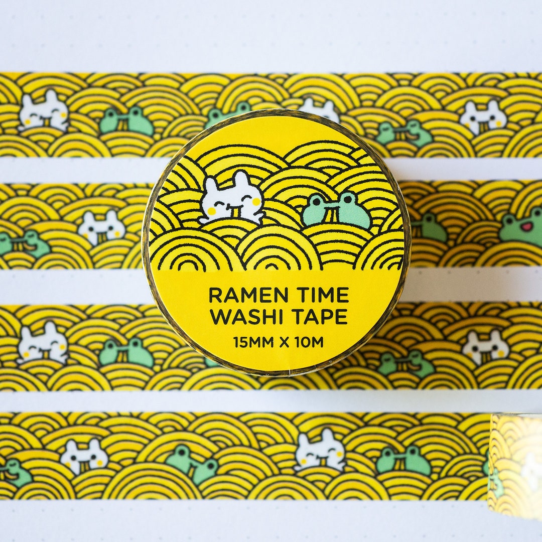 Ramen Time Washi Tape, Kawaii Washi Tape, Cute Washi Tape, Frog Washi ...