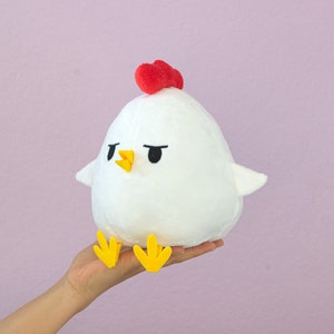 Grumpy Chicken Plushie, Chicken Plush, Chicken Stuffed Animal, Chicken ...