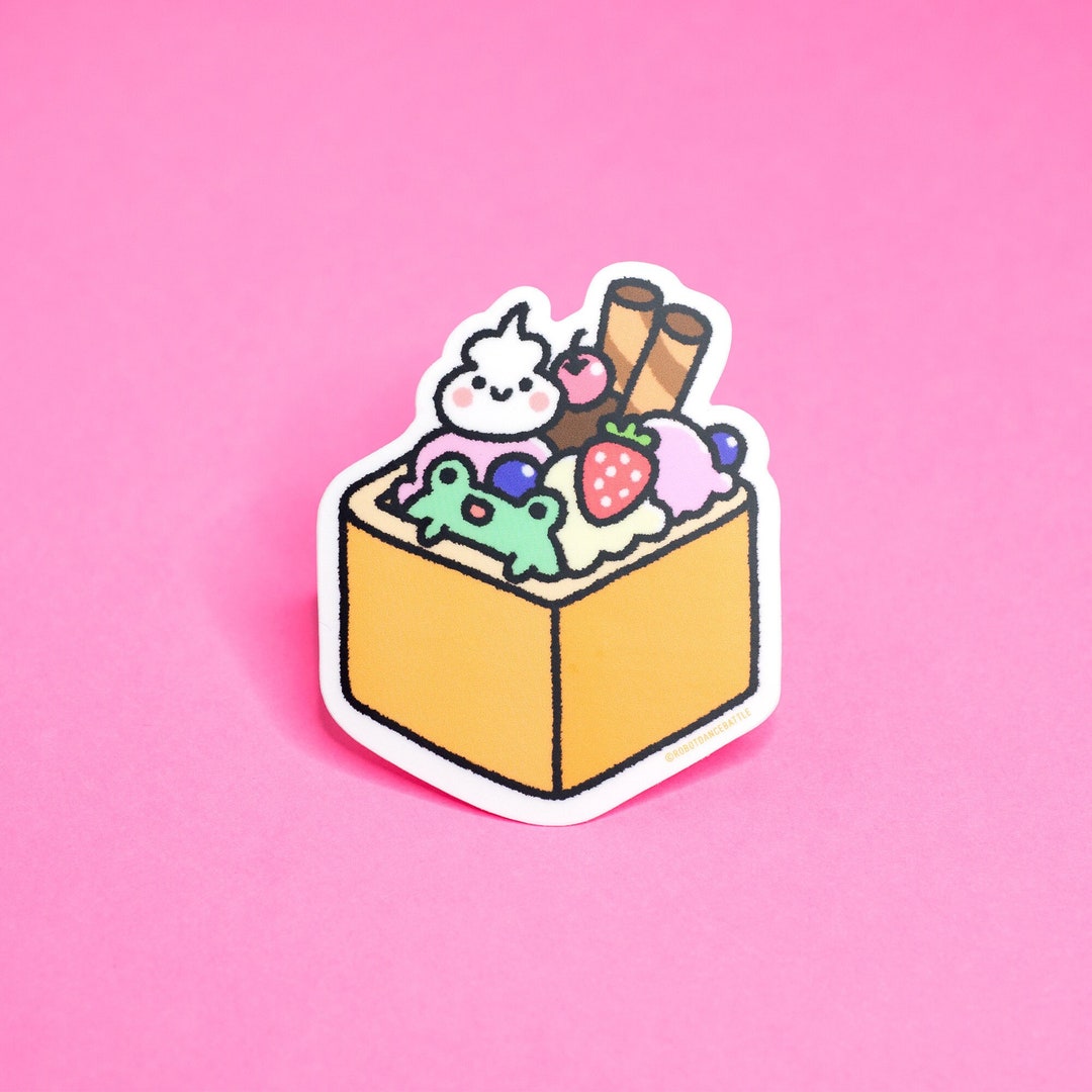 Brick Toast Frog Sticker, Frog Laptop Stickers, Cute Frog Stickers ...