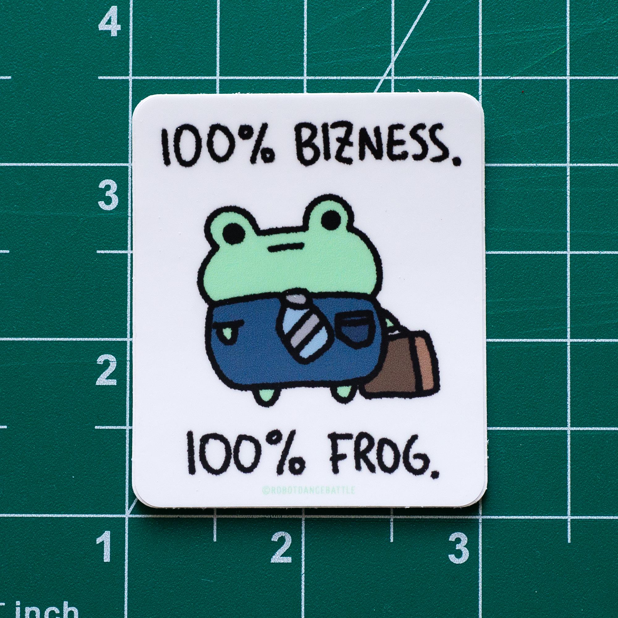 Bizness Frog 5 Sticker Set, Cute Frog Stickers, Kawaii Frog Stickers ...