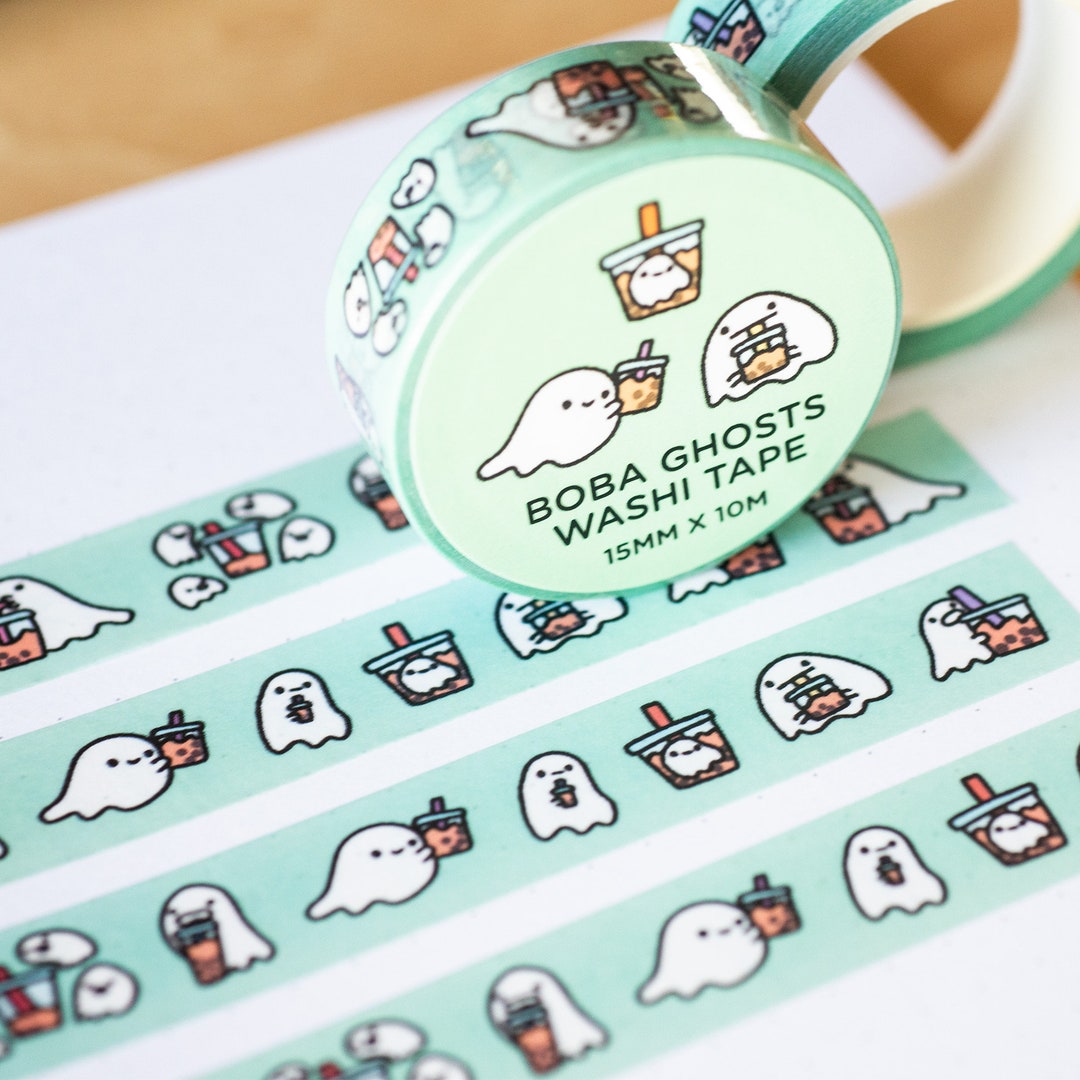 Boba Ghosts Washi Tape for Journaling and Scrapbooking With Original ...