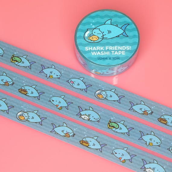 Washi Tape Shark Friends Etsy UK