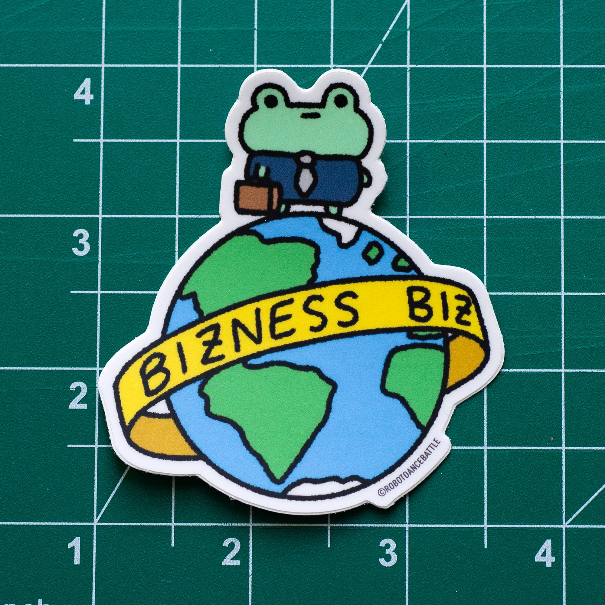 Bizness Frog 5 Sticker Set, Cute Frog Stickers, Kawaii Frog Stickers ...