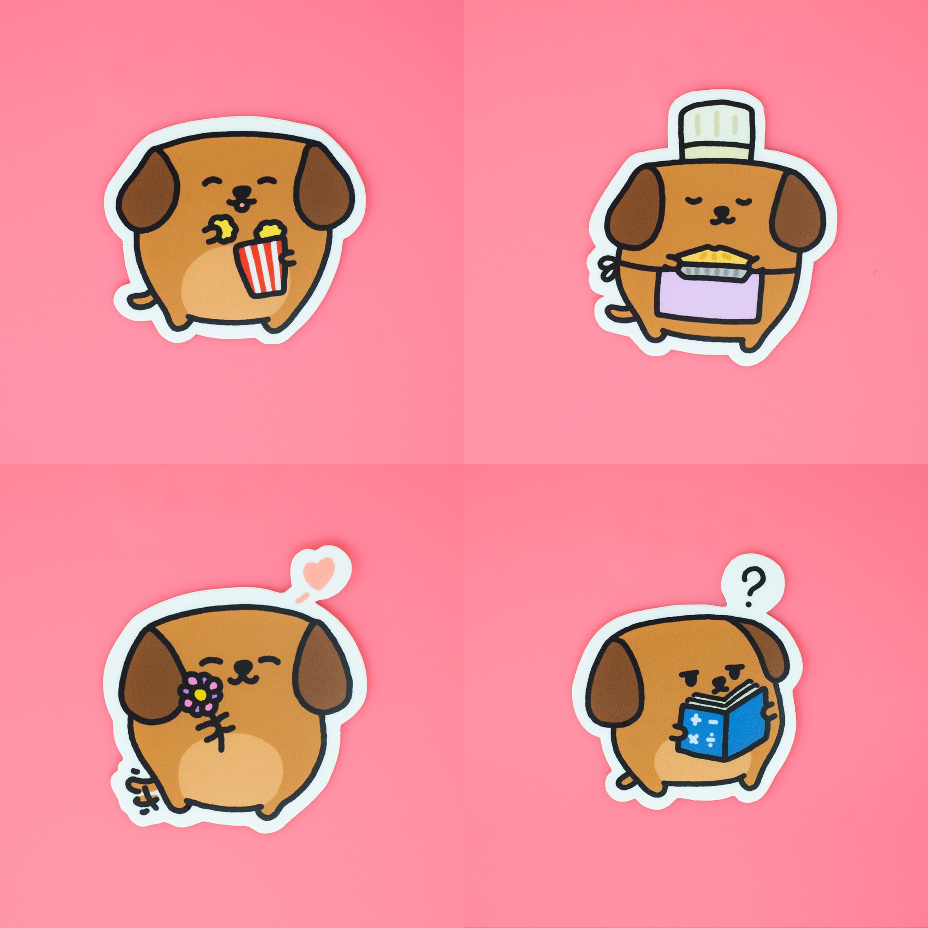 Kawaii Dog Sticker Cute Sticker Gift Vinyl Dog Decal - Etsy