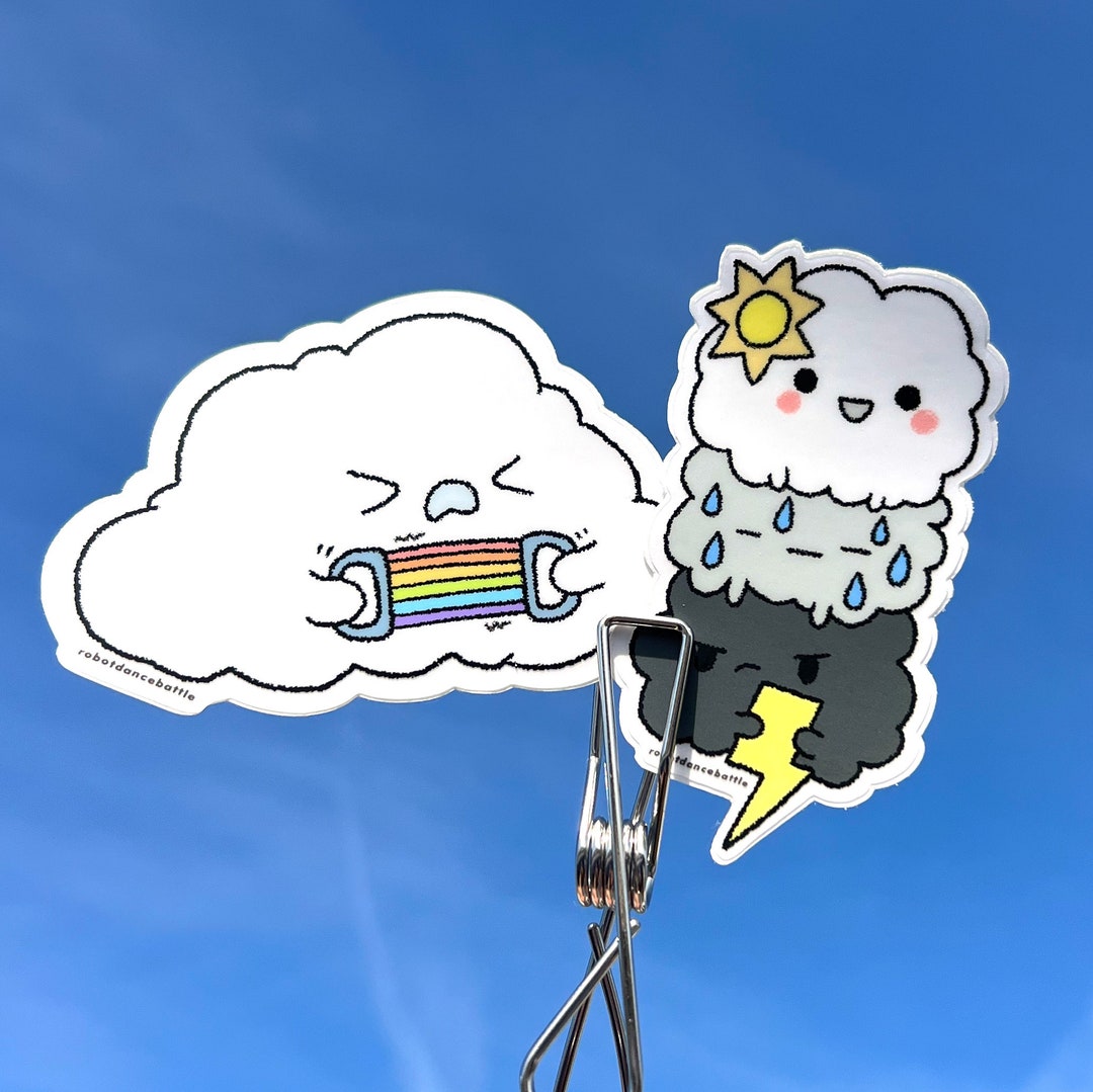Vinyl Stickers - Cloud Friends - Etsy