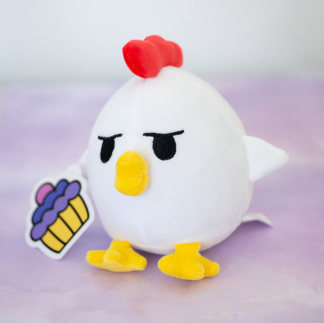 Small Grumpy Chicken Plush Toy, Chicken Plushie, Stuffed Chicken ...