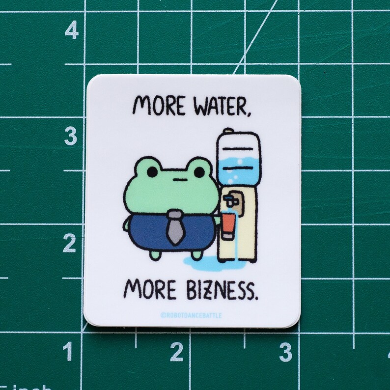 Bizness Frog 5 Sticker Set, Cute Frog Stickers, Kawaii Frog Stickers ...