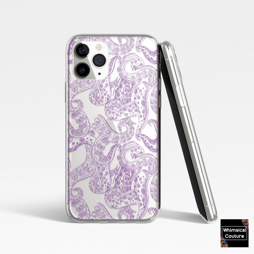 Octopus Phone Case Clear iPhone Case 15 14 Pro 13 12 Mini XR - Etsy