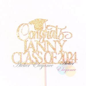 ANY NAME Congrats Class of 2024 Topper Congrats Grad 2024 - Etsy
